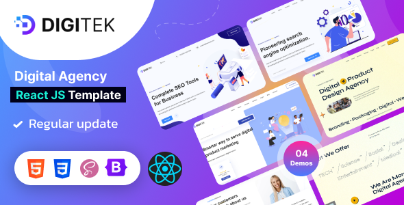 Digitek - Saas & Digital Agency React NextJS Template by Gramentheme